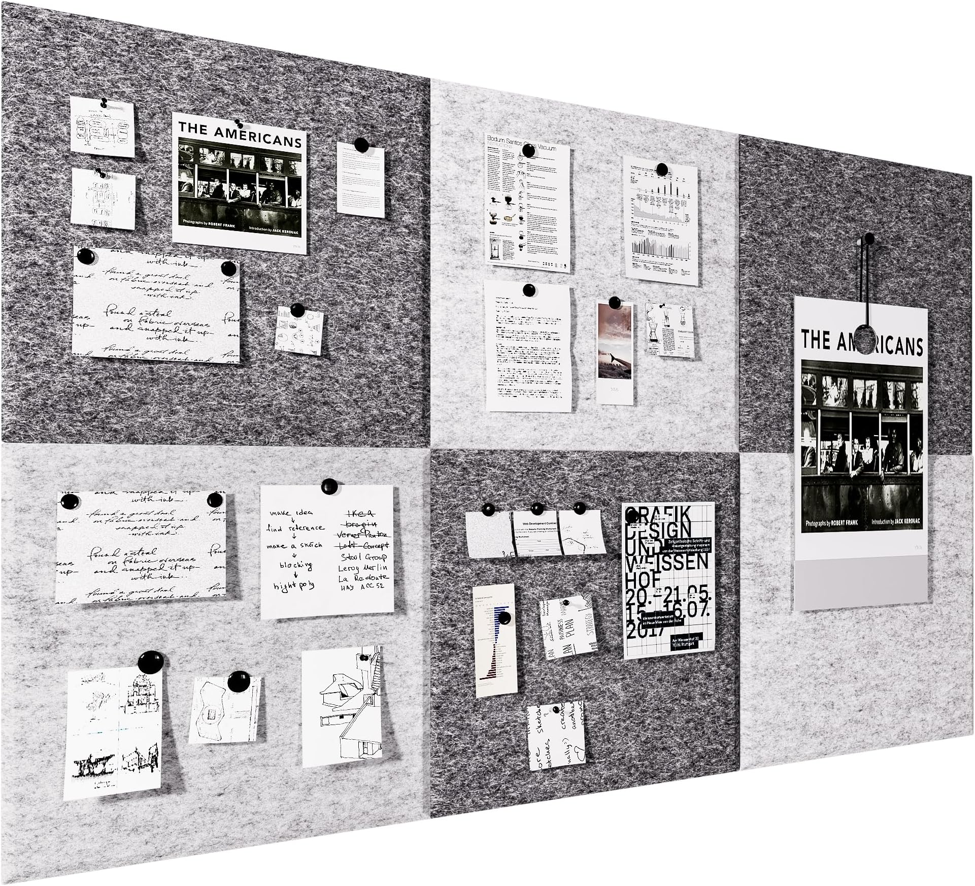 Amazon.com : Felt Cork Board for Wall: Extra Large Bulletin Board for ...