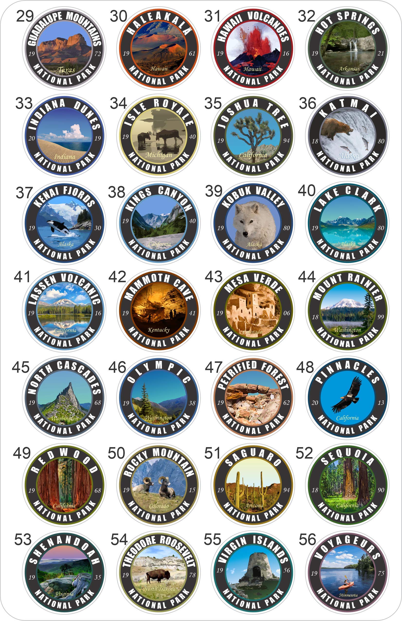 National Park Travel Map, National Parks Map, US Travel Map, Family ...