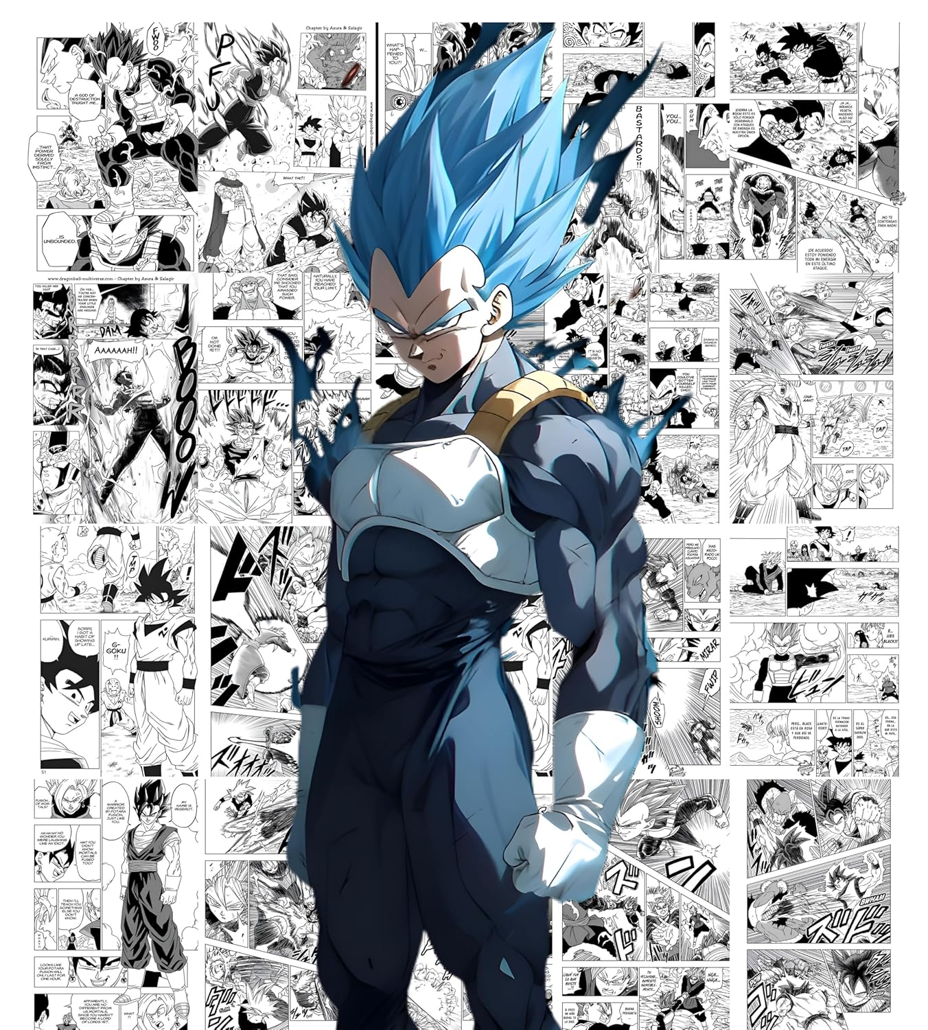 Posters Inc Dragon Ball Z Manga Panel Collage Art Kit, Anime ...