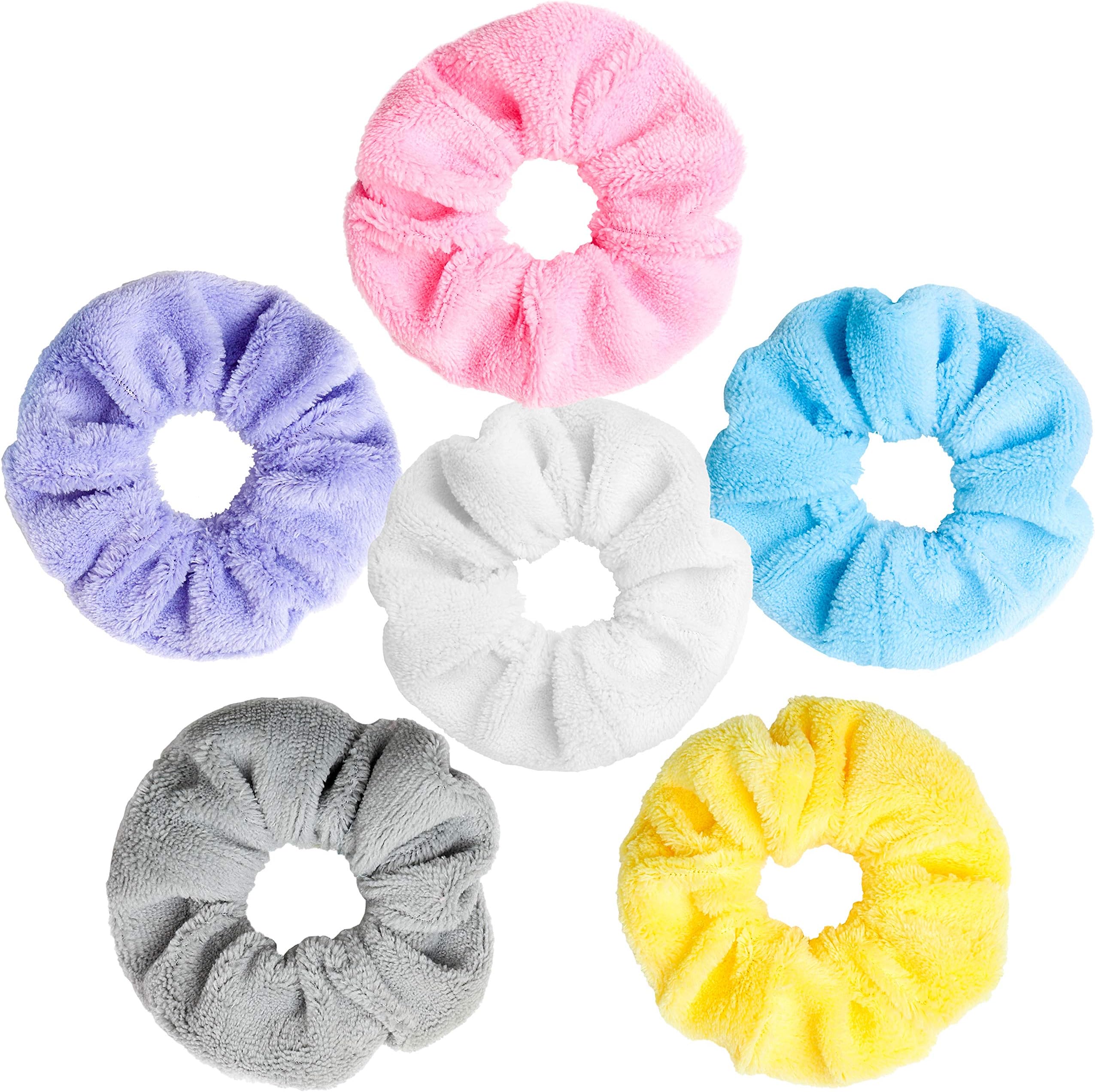 Amazon.com : 7 Pcs Big Hair Drying Scrunchies Thick Fuzzy Scrunchy ...