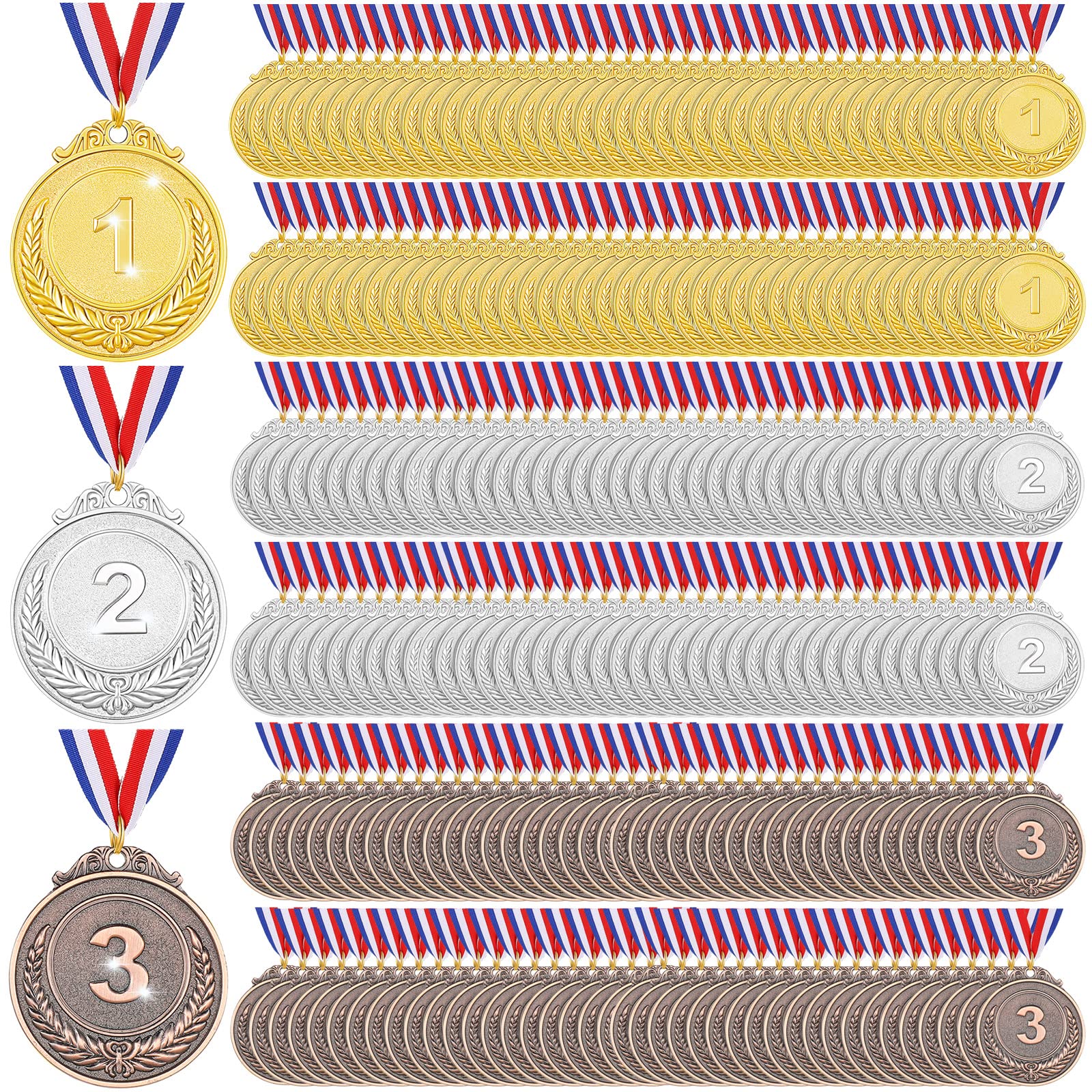 Amazon.com : Sasylvia 240 Pieces Metal Medals Awards for Kids and Adult ...