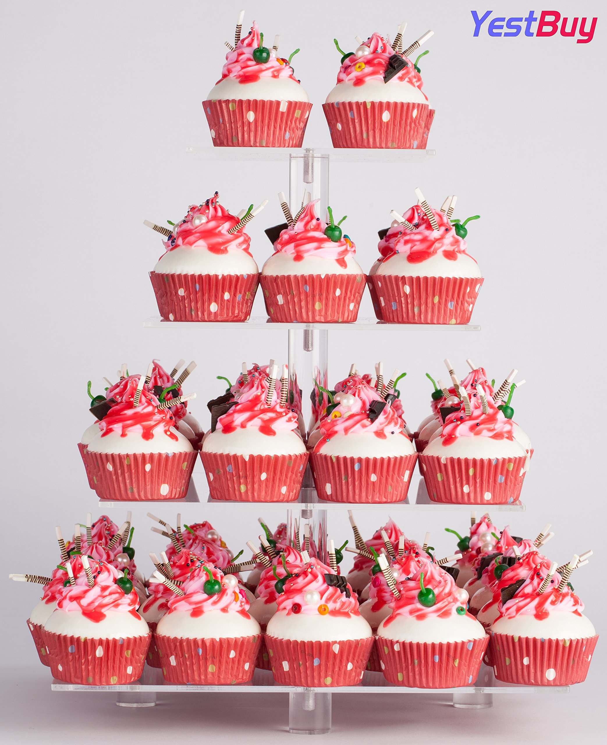 Snapklik Yestbuy 4 Tier Acrylic Cupcake Stand