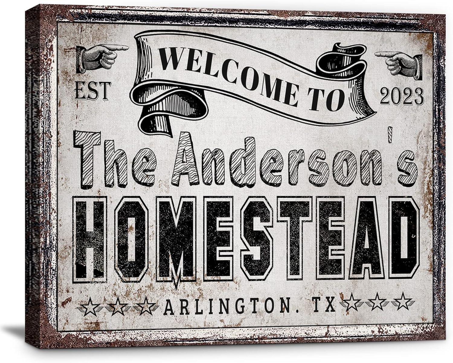 Amazon.com: Dazella Custom Homestead Canvas Wall Art Decor Rustic Last ...