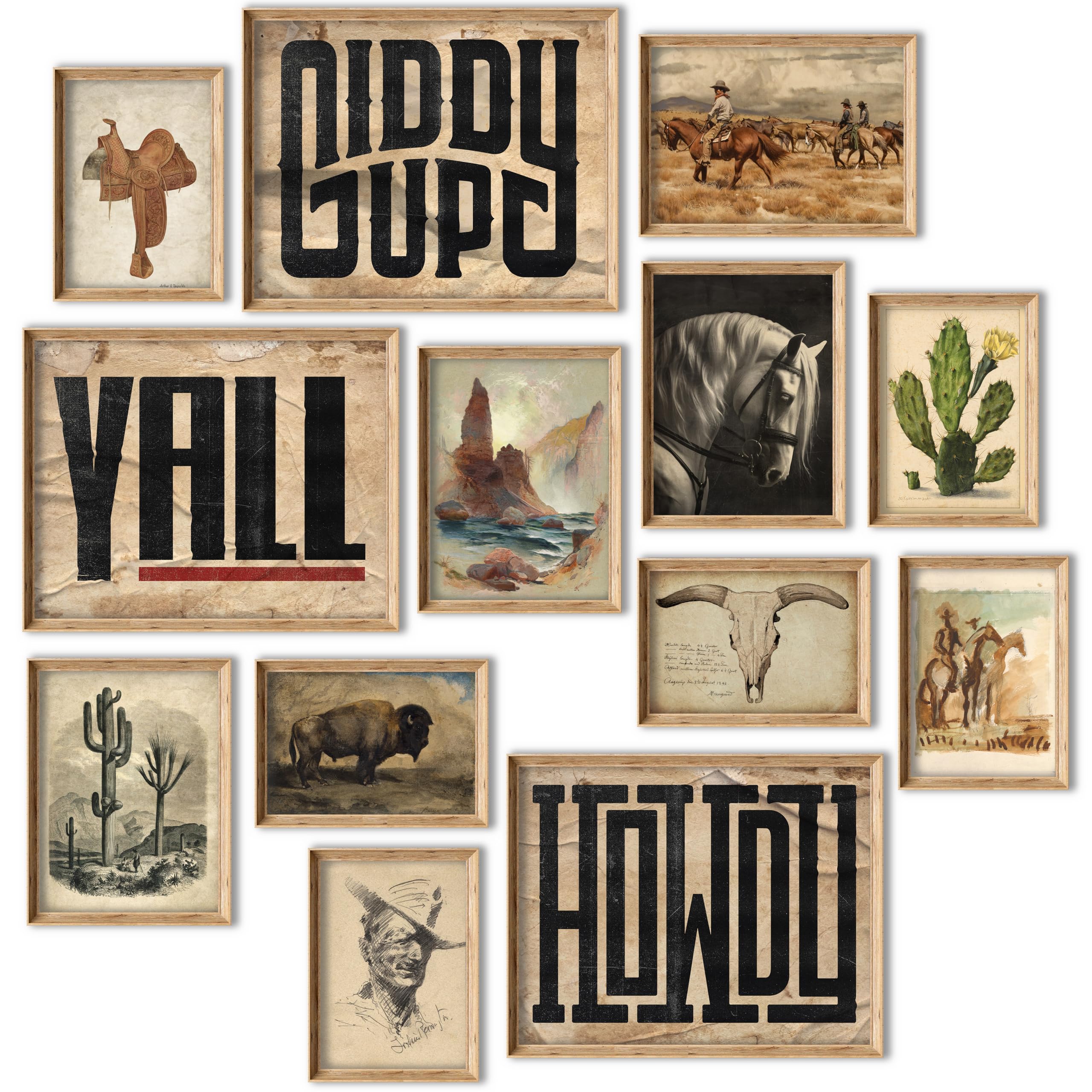 Amazon.com: Western Wall Art - Vintage Southwest Decor, Farmhouse ...