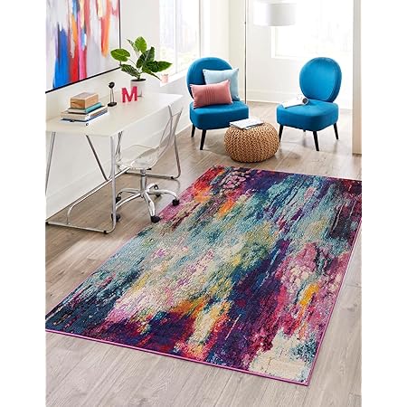 Amazon.com: Rugshop Sky Collection Modern Abstract Area Rug 7'10" x 10 ...