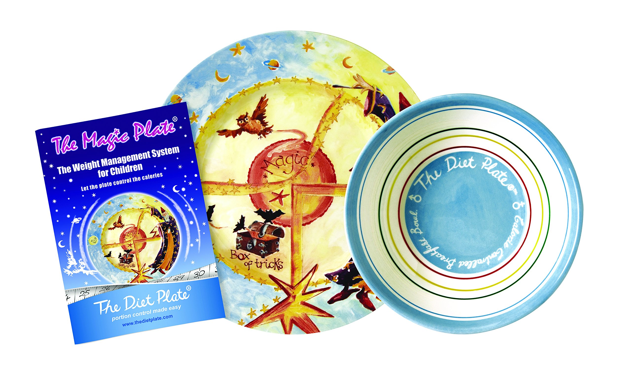 The Magic Plate CWMS Children's Healthy Portion Plate and Cereal Bowl ...