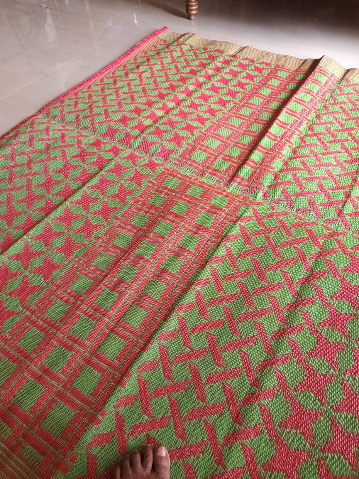 Buy Red Crush Multipurpose Foldable Plastic Chatai Mat Rectangular ...