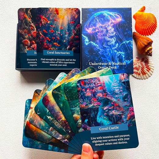 Amazon.com: Vzmeiyre Ocean Oracle Cards Deck, Underwater & Nautical ...