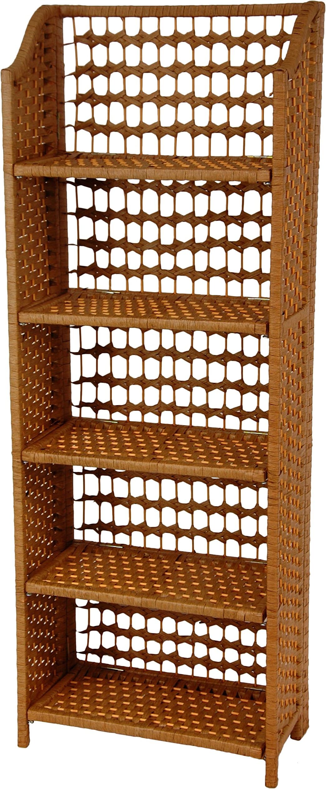 Amazon.com: Household Essentials Woven Accent Shelf Cream and White ...