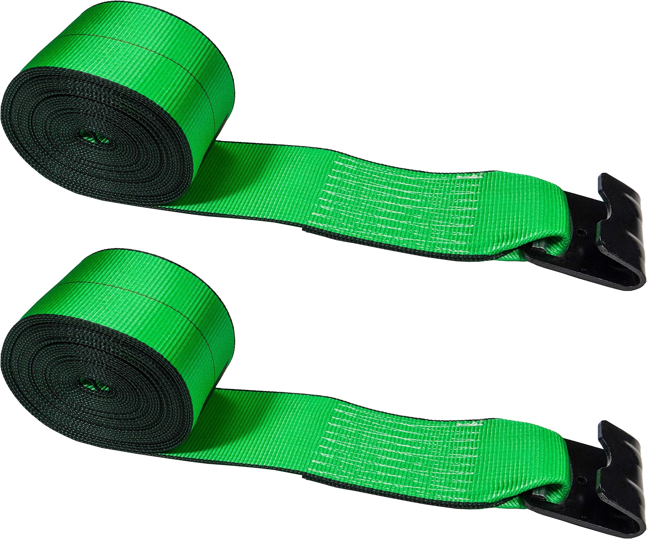 Amazon.com: US Cargo Control 4 Inch x 30 Feet Winch Straps with Flat ...