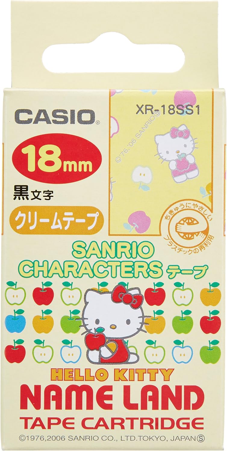 Casio Label Writer Name Land Tape 18mm XR-18SS1 Hello Kitty (Apple ...