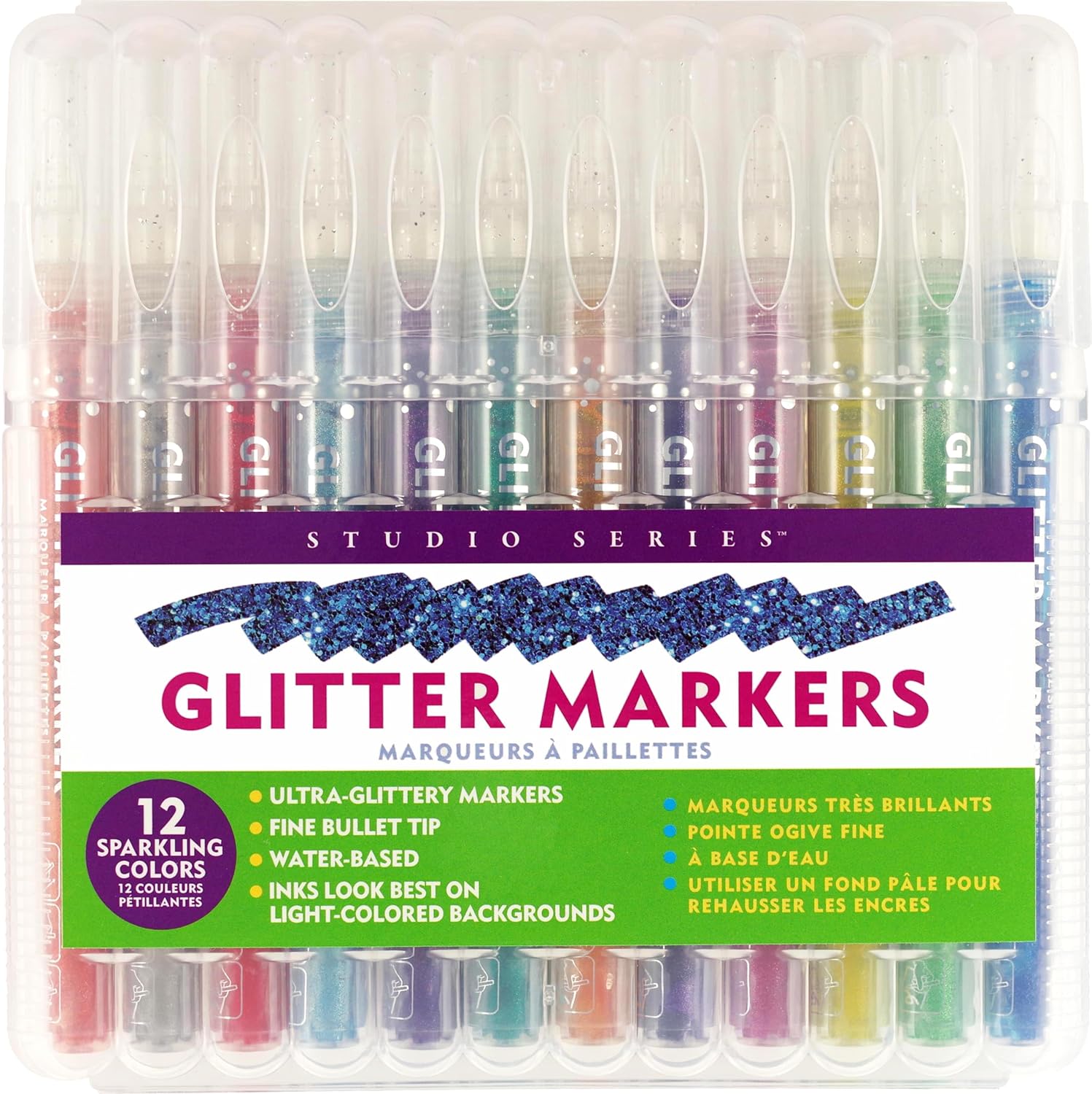 Studio Series Glitter Marker Set (12-Piece Set) : Buy Online at Best ...
