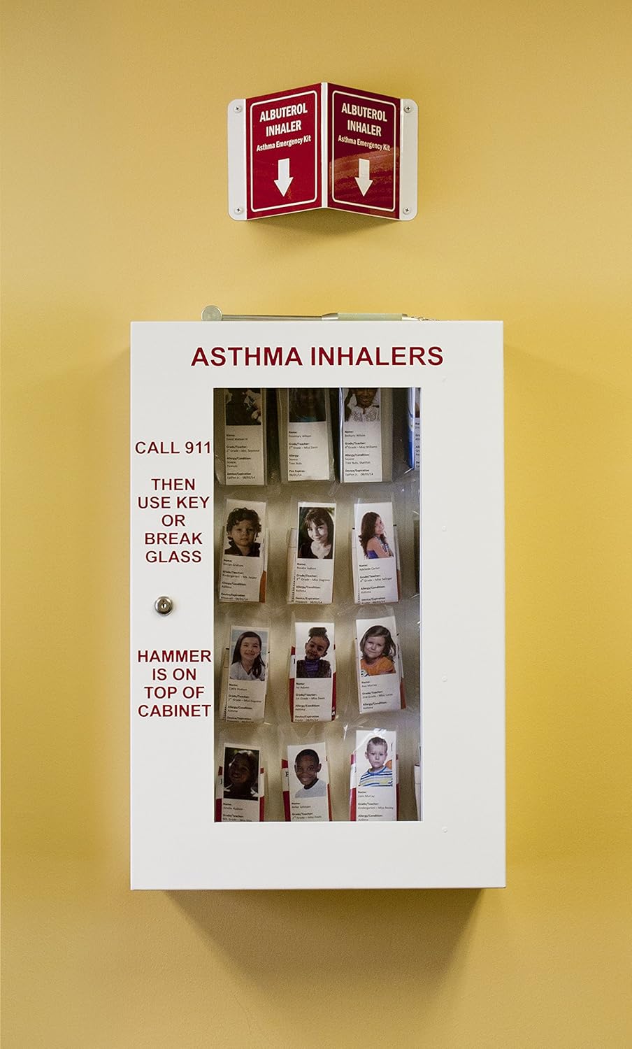 Amazon.com: Allergy Emergency Kit 20-Unit Asthma Inhaler Cabinet for ...