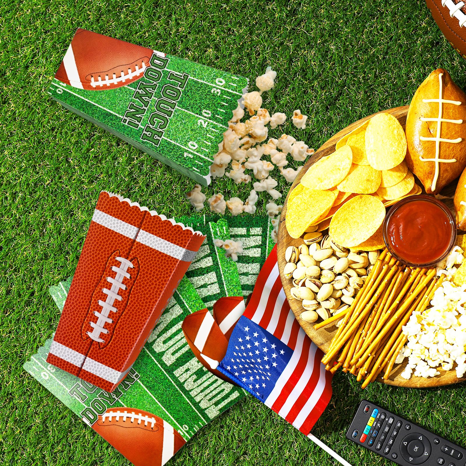 Snapklik.com : Gatherfun Football Party Supplies Kit For 24 - Popcorn ...