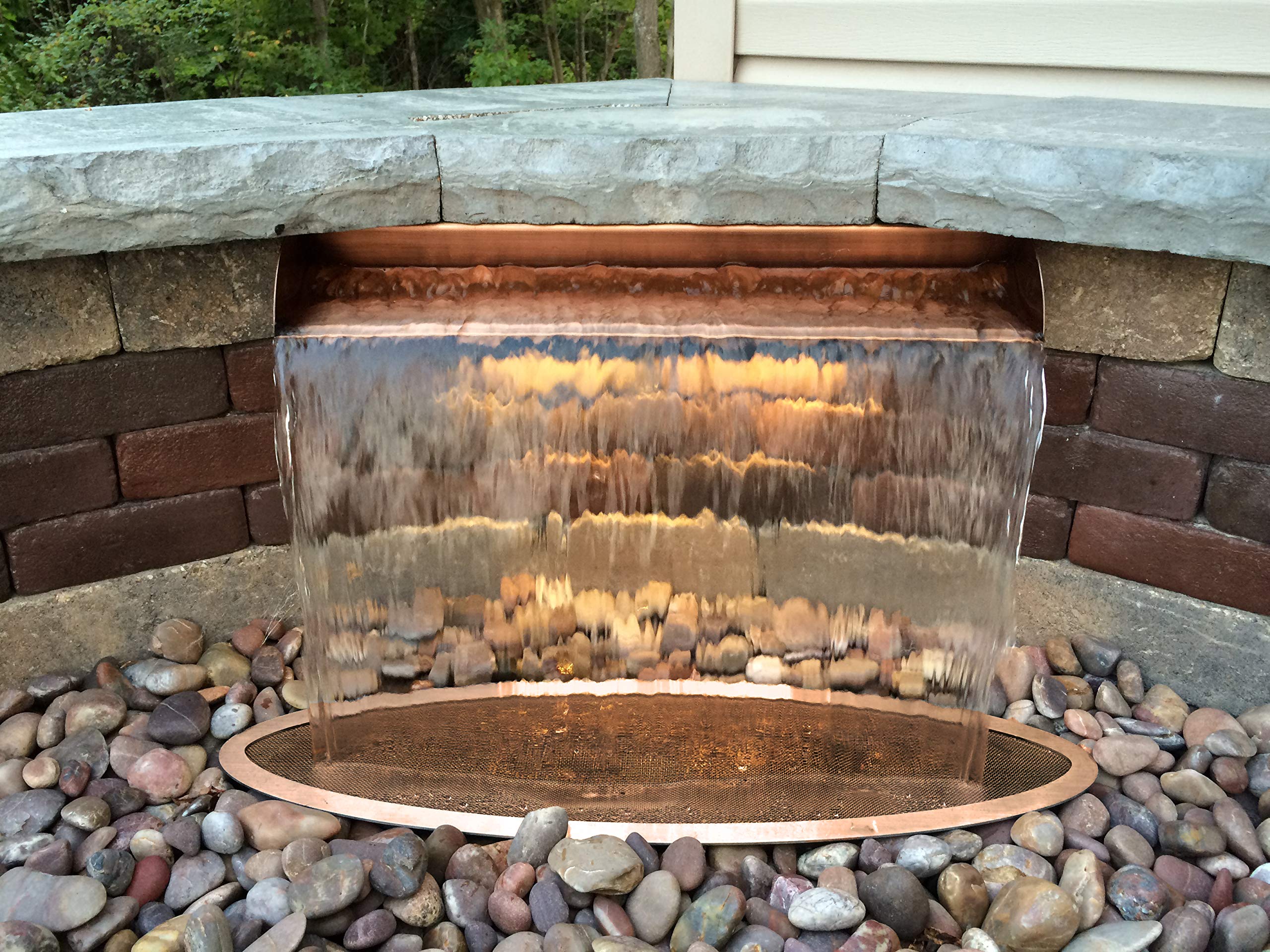 Copper Waterfall Spillway Amazon.com: 12 Inch Wide Copper Metal Wall