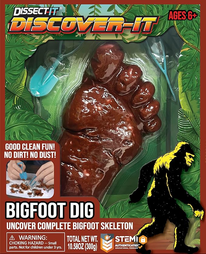 Amazon.com: Dissect-It Discover-It Bigfoot Dig Kids Science Kit, Gel ...