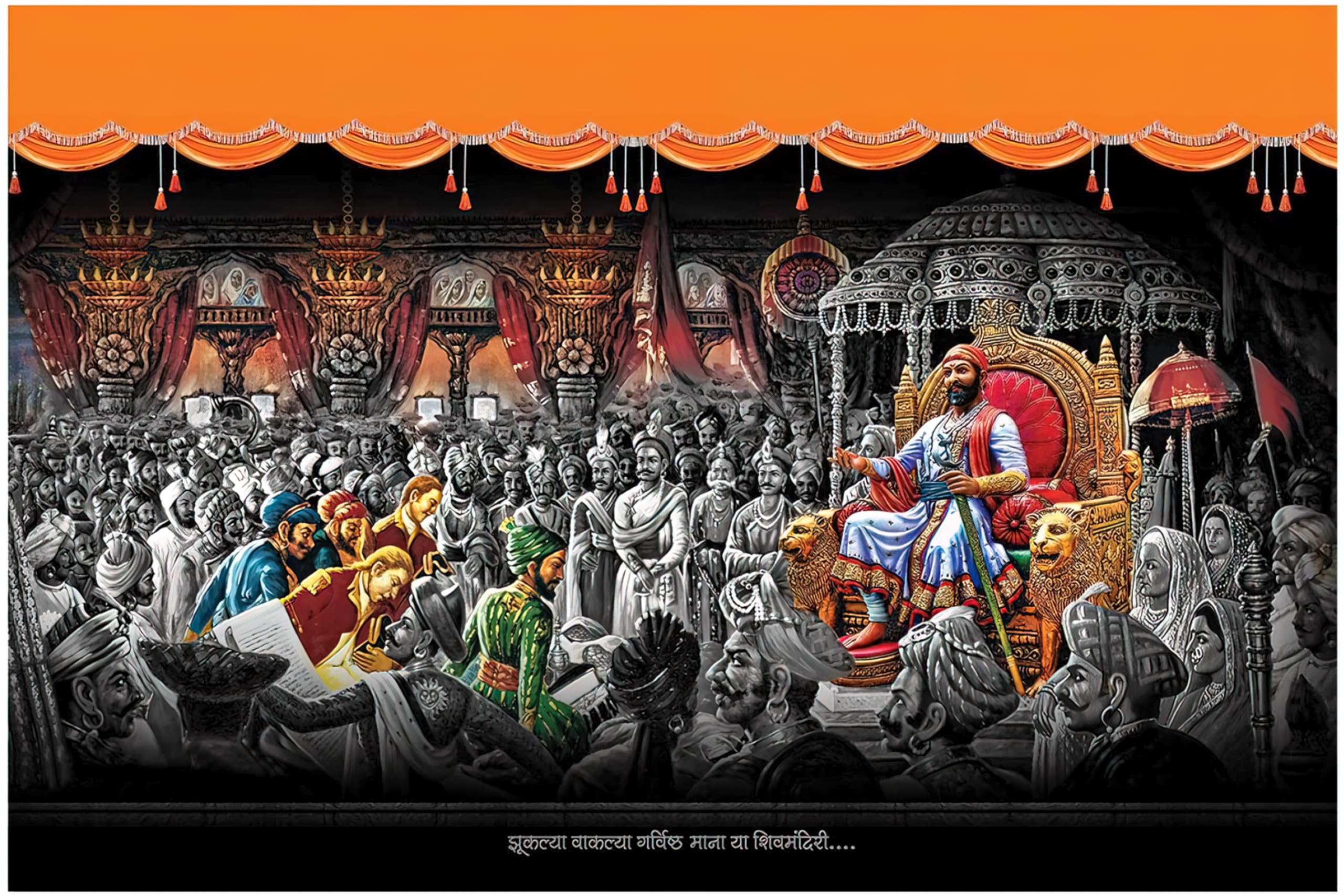 Wallpics Chhatrapati Shivaji Maharaj Darbar Marathi Religious Wall ...