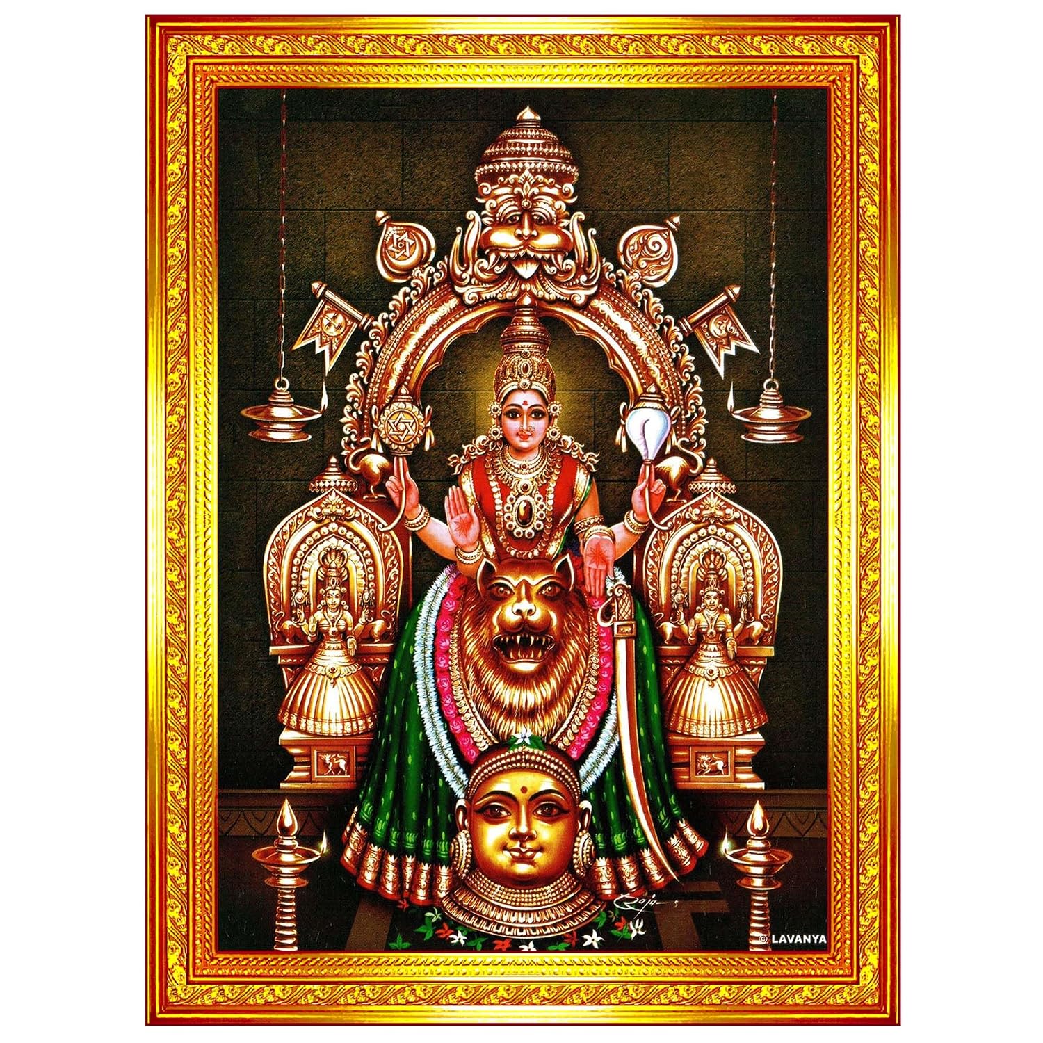 Pavan Photo Laminations Sri Mookambika Devi Amman Mukambika Kollur Wall ...