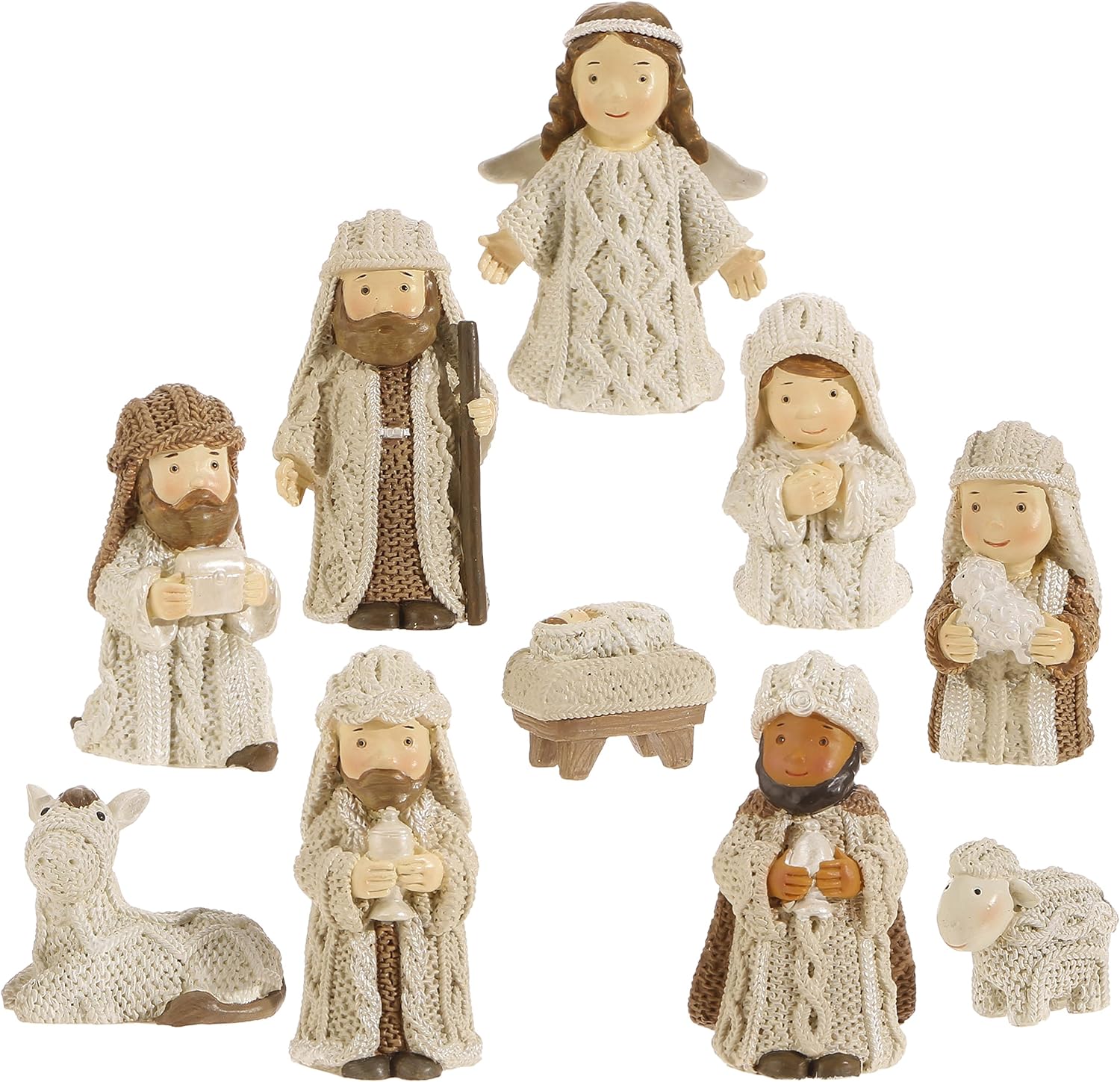 Amazon.com: Raz Imports Winter Cottage 8.75 Inch Christmas Nativity Set ...