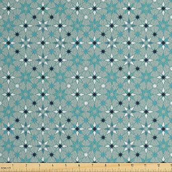 Amazon.com: Ambesonne Geometric Faux Suede Fabric by The Yard, Smoothly ...