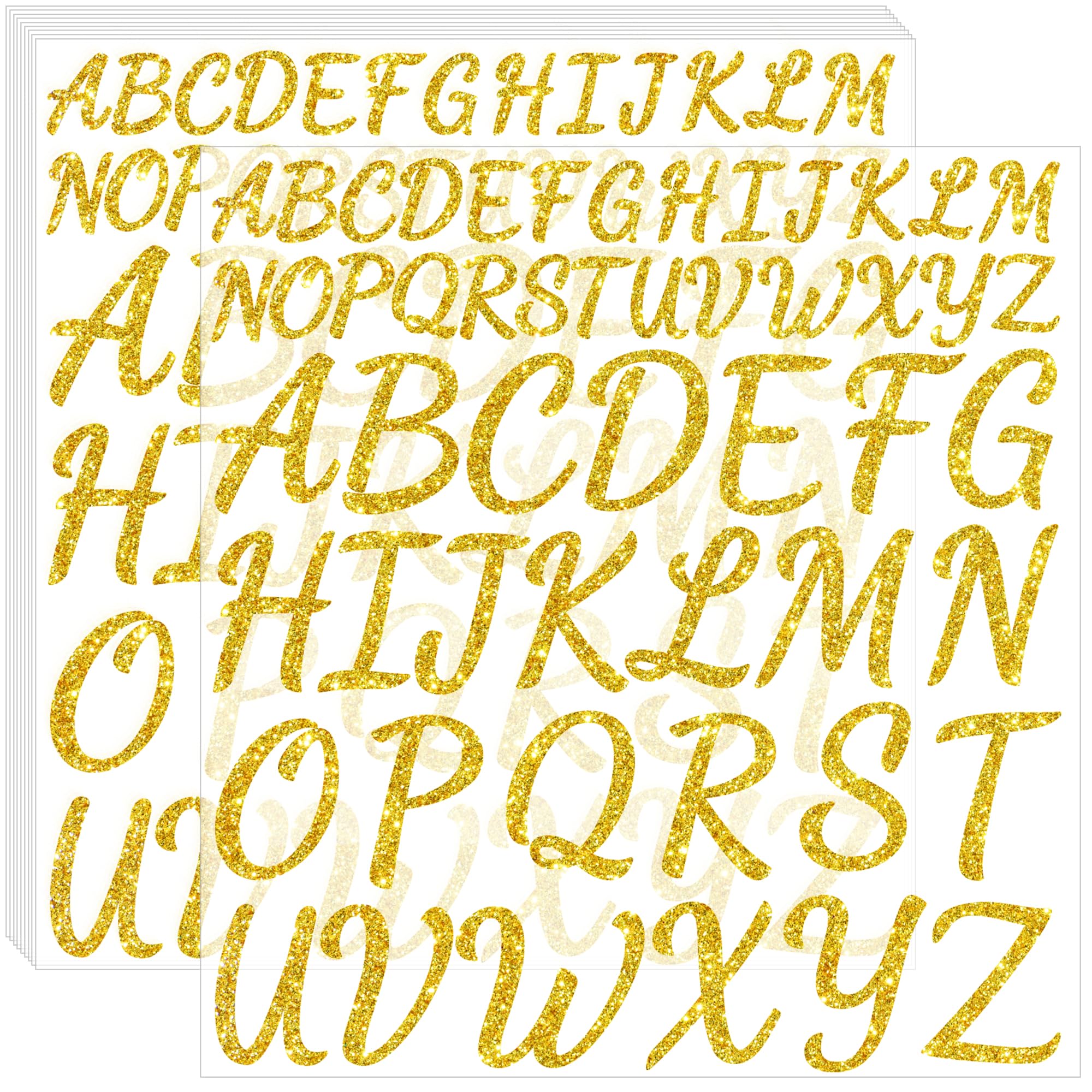 Amazon.com: 10 Sheets Gold Letter Stickers 520Pcs Vinyl Alphabet ...