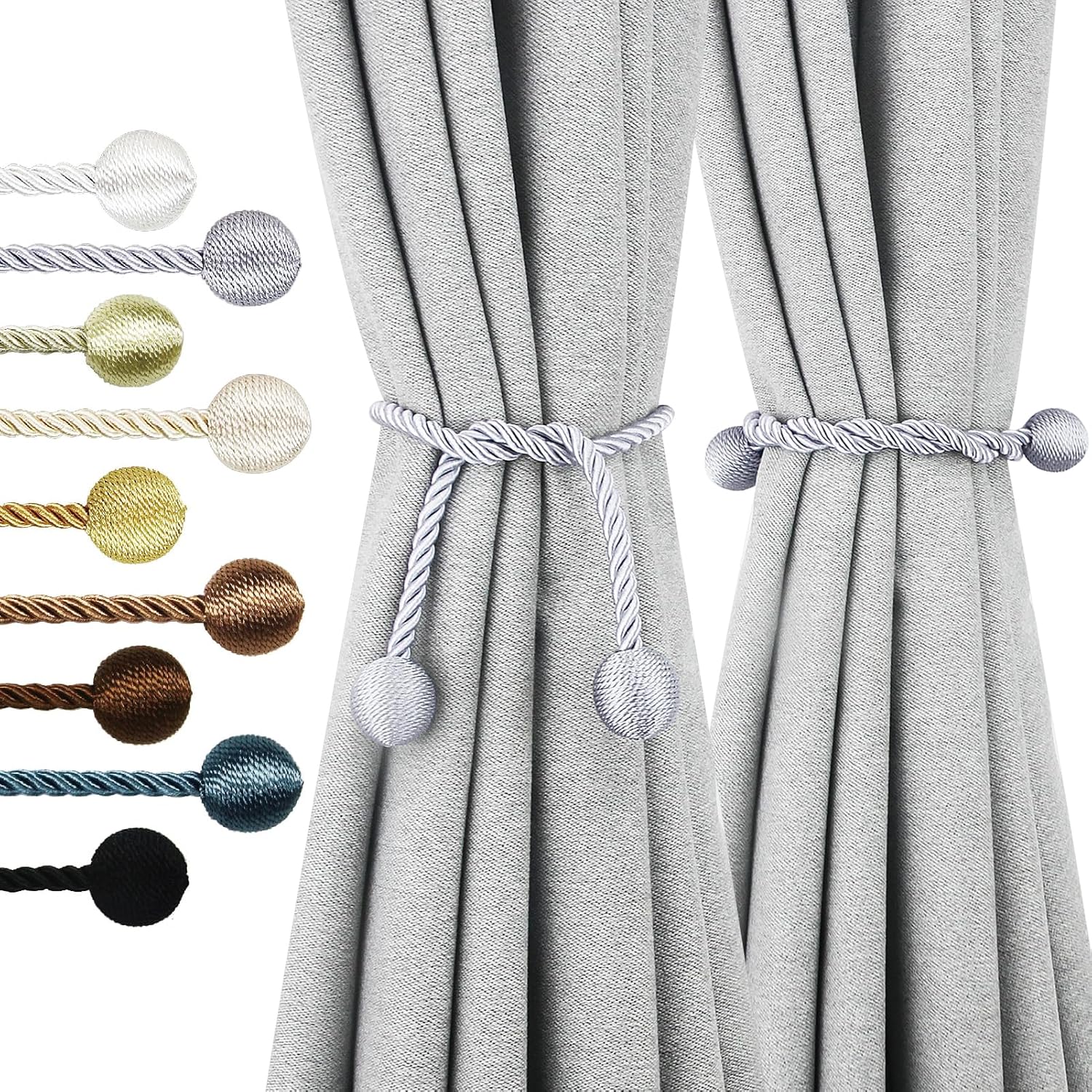 Amazon.com: Nieffeiy Curtain Tiebacks Outdoor Elegant Decorative Tie ...