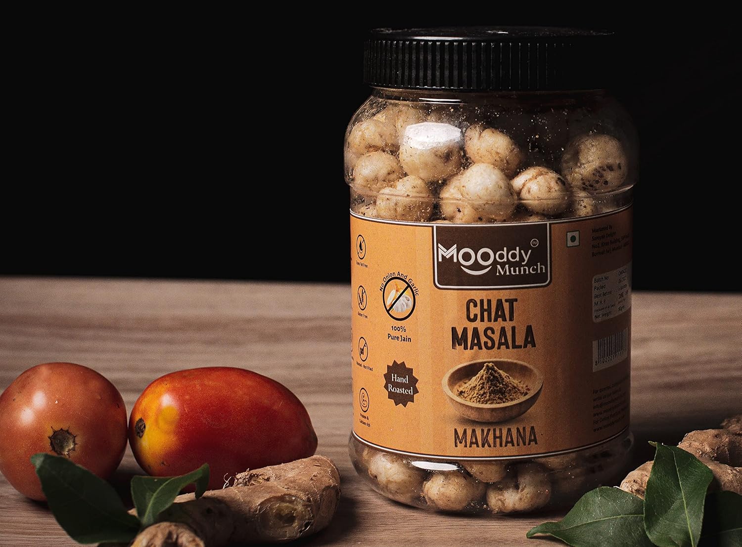 Mooddy Munch Chat Masala Jain Flavour & Roasted Makhana (80g) Indian ...