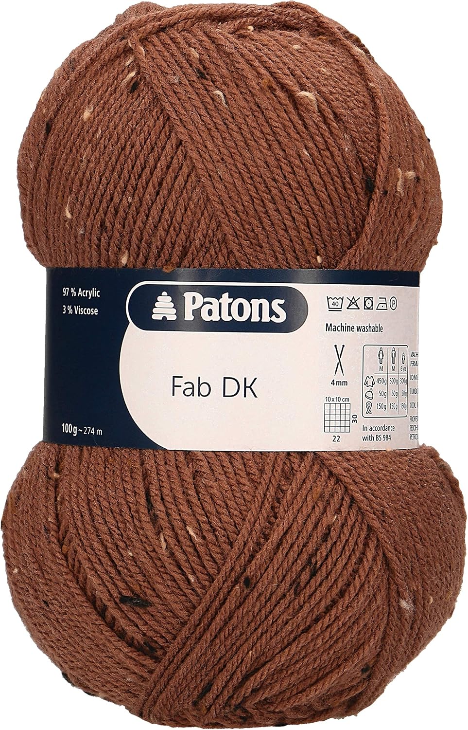 Patons Fab DK, Brown Tweed (8374), 100g : Amazon.co.uk: Home & Kitchen