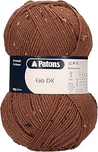 Patons Fab DK, Brown Tweed (8374), 100g : Buy Online at Best Price in ...