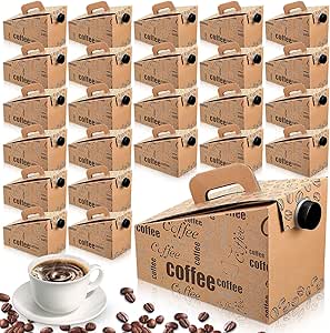 Amazon.com: Resholder 30 Pack Disposable Coffee Box Dispensers 96 oz Insulated Portable Coffee ...