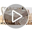 Amazon.com: AUSSPVOCT Textured 50 Inch Round Tablecloth Up to 35'' Dia ...