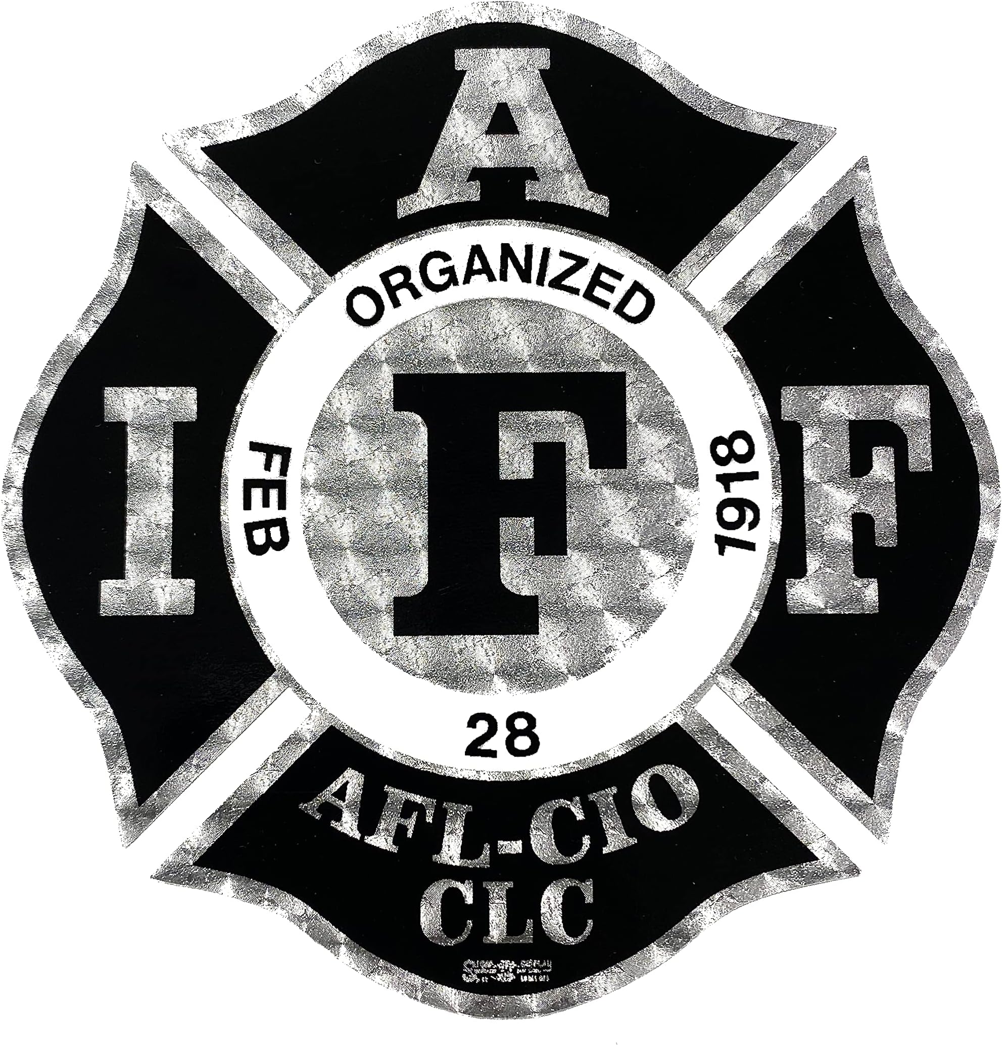 Amazon.com - 4" IAFF Original Etched Glass IAFF Decal - Firefighter ...