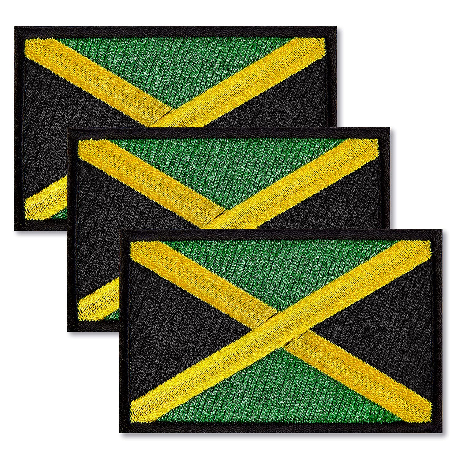Snapklik.com : 3 Pack Jamaica Flag Embroidered Patches Jamaican Flags Military Emblem Patch For ...