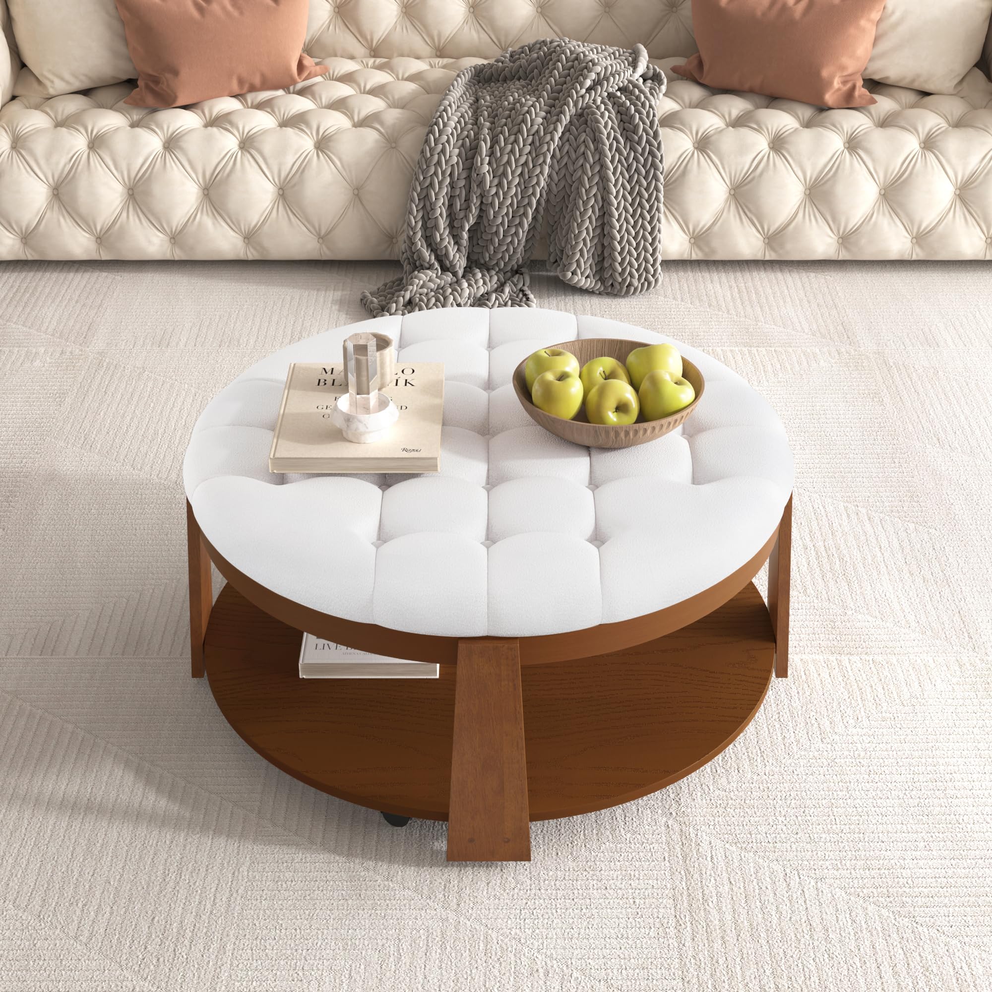 Ottoman Coffee Table On Rollers
