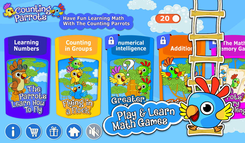 Counting Parrots 1 - Fun math game for kids - App on Amazon Appstore