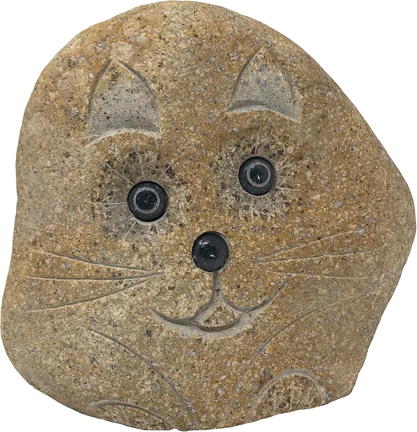 Amazon.com : Stone Age Creations 6" Boulder Stone Cat : Patio, Lawn ...