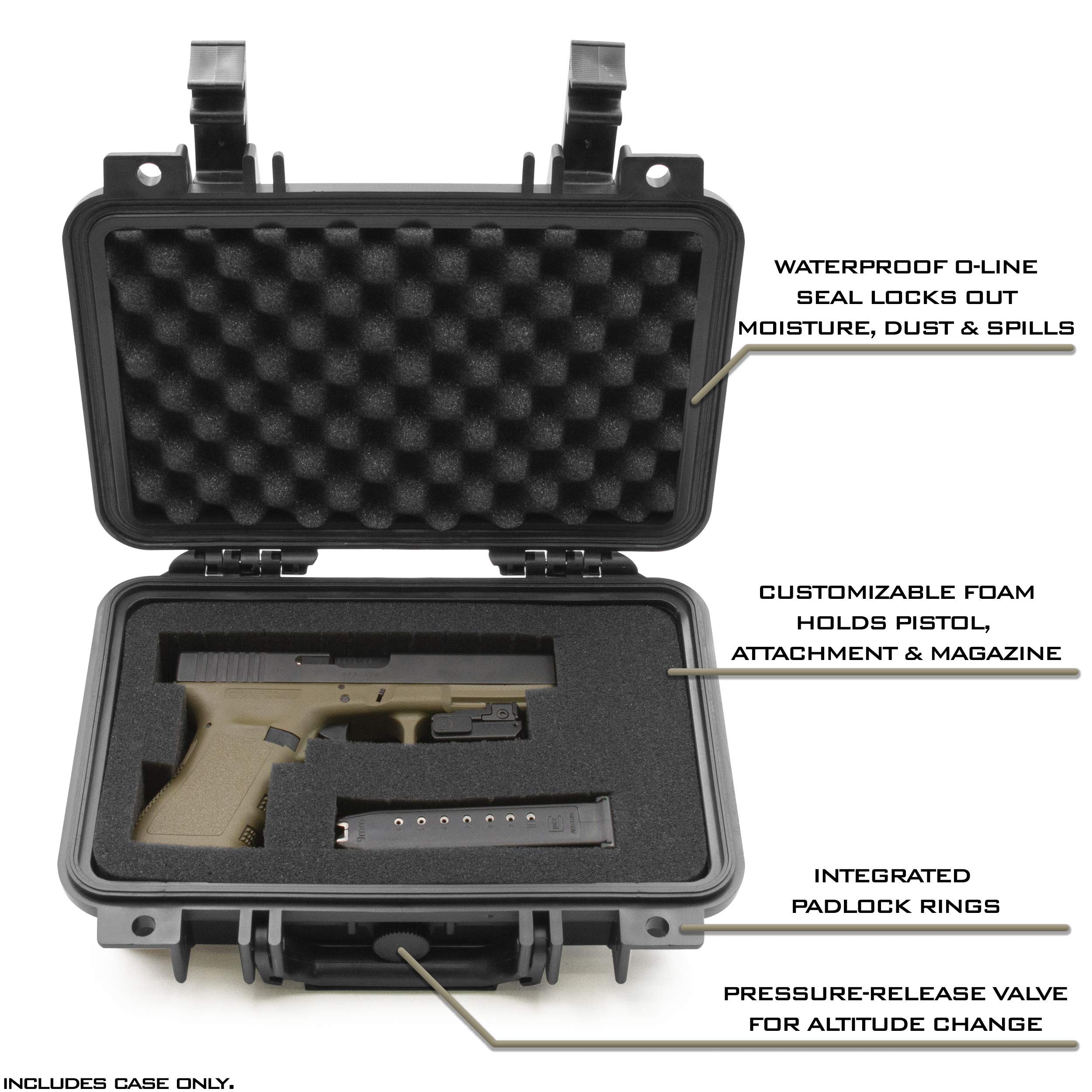 Snapklik.com : CASEMATIX Hard Gun Case For Pistols - TSA Approved ...