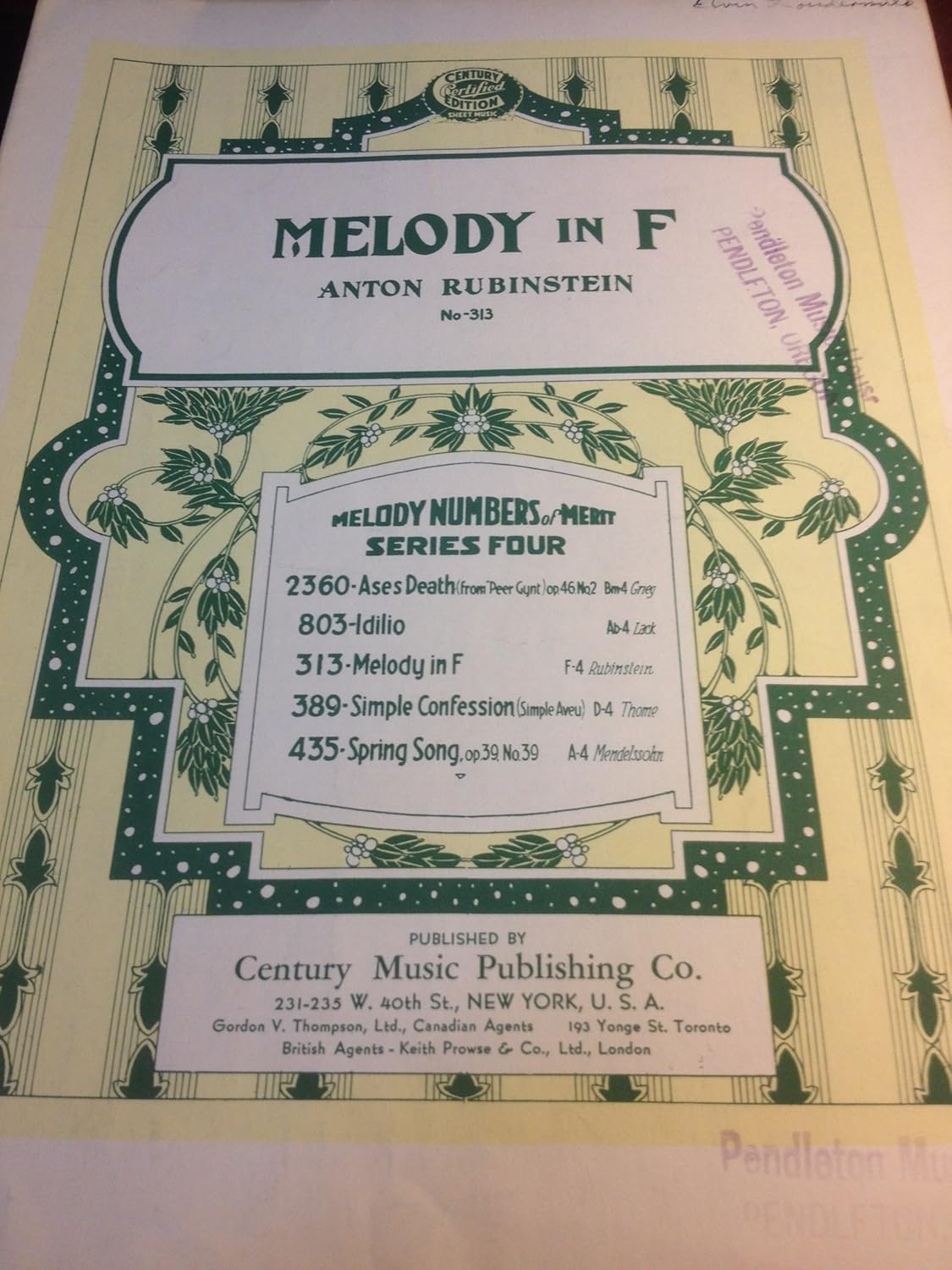 Melody in F (Melody Numbers of Merit, Series Four): Amazon.com: Books