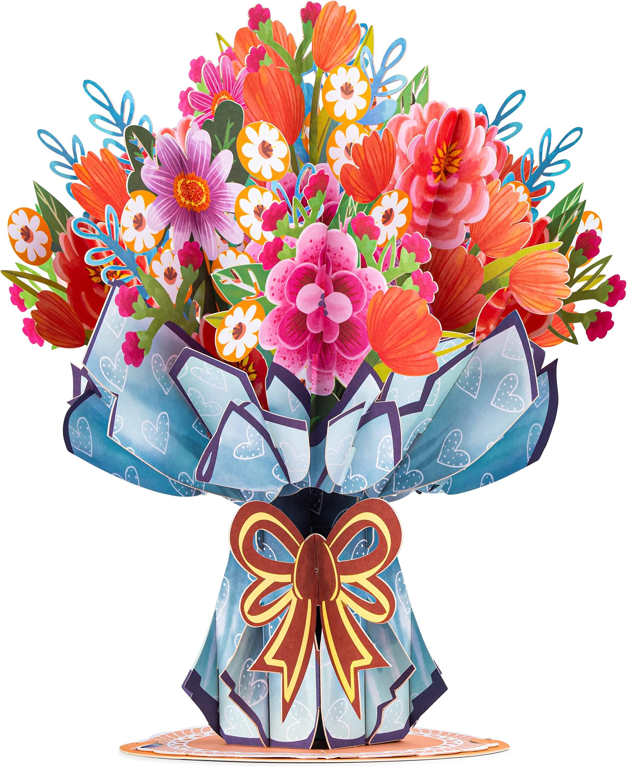 Amazon.com : Kesote Paper Flower Bouquet Pop Up Cards, Tulip 3D Popup ...