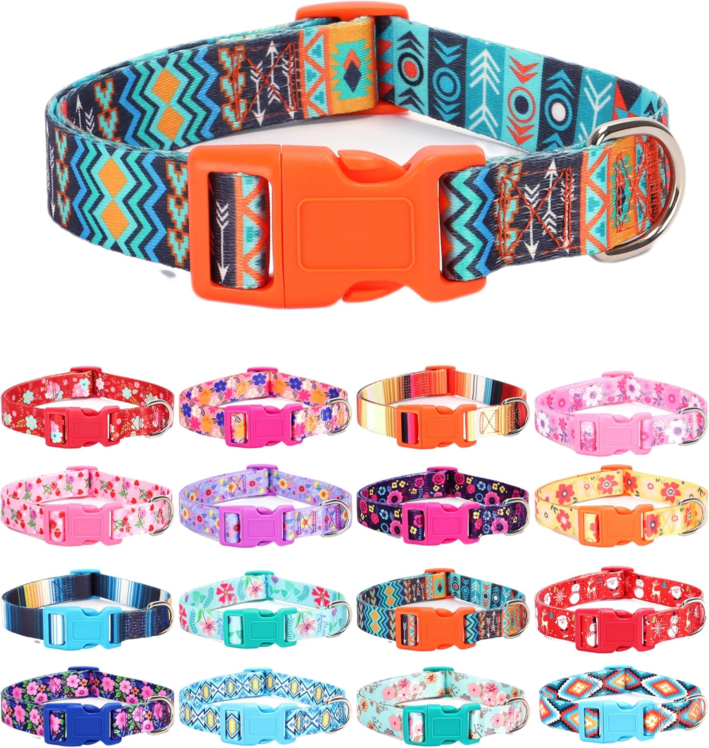 Amazon.com : Moonpet Dog Collars for Puppy X-Small Small Medium Large ...