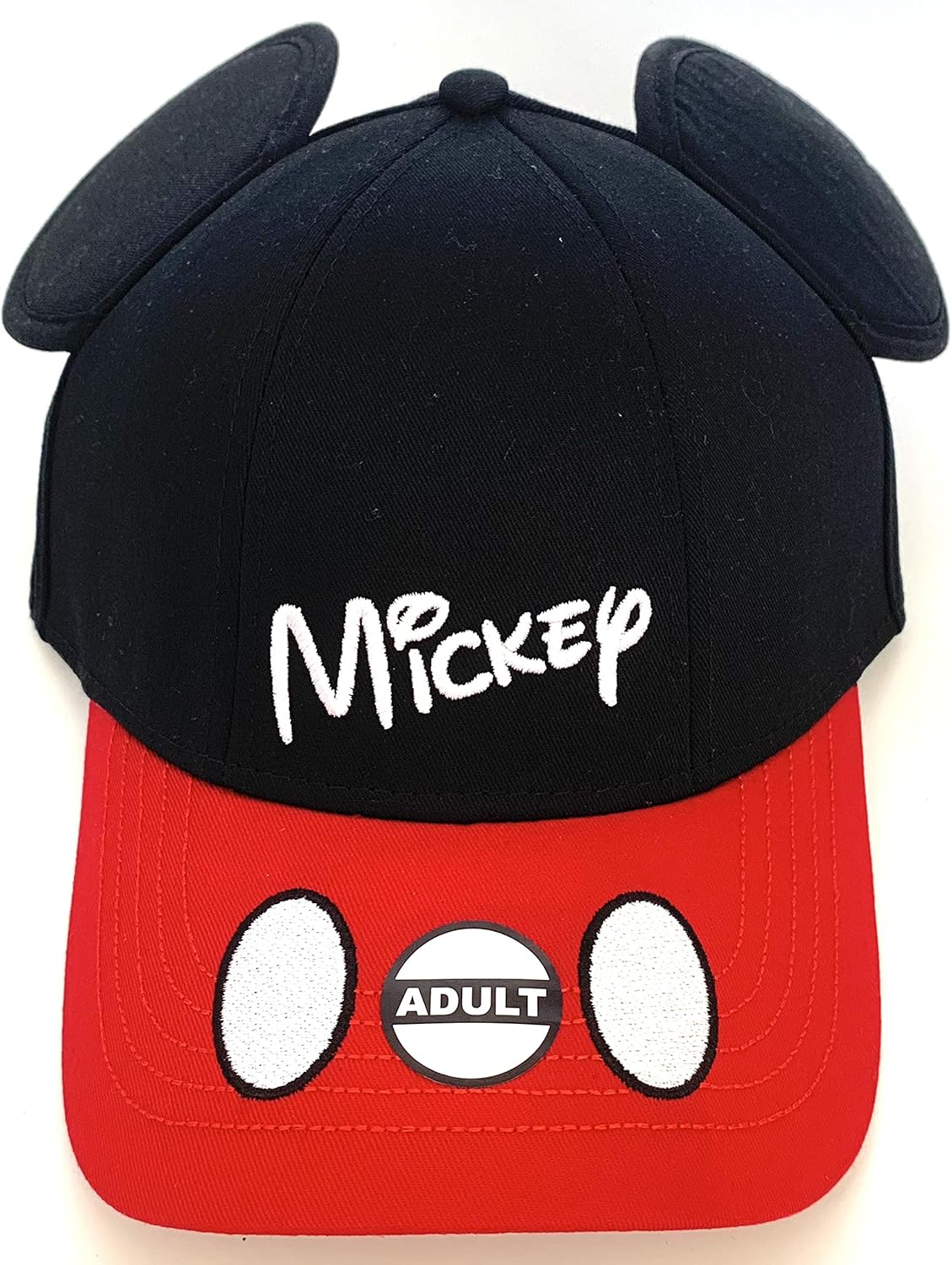 Disney Adult Mickey Mouse Ears Baseball Cap, Black Red, One Size at ...