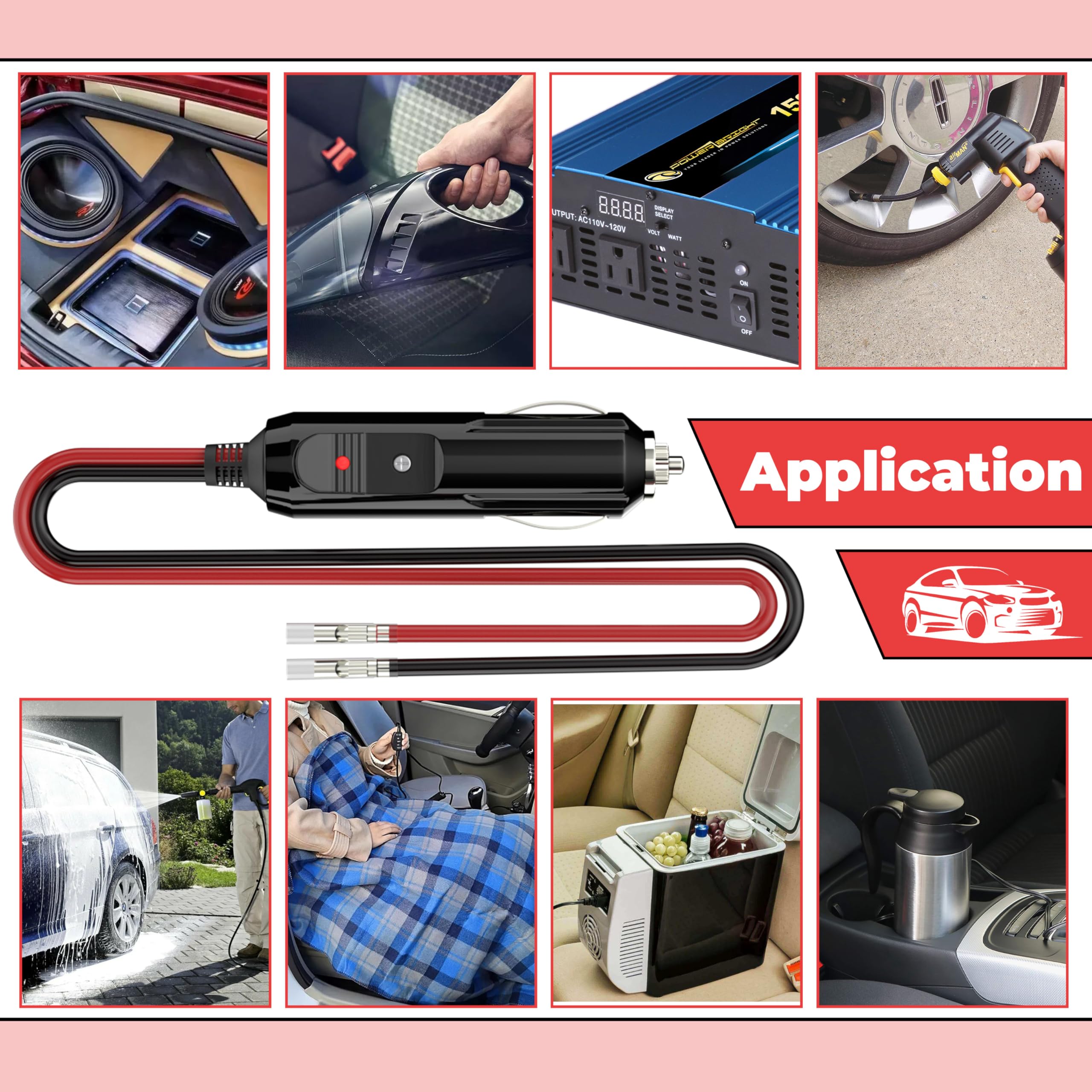Snapklik.com : BFXM 2 Pack 12V Fuse Cigarette Lighter Male Plug
