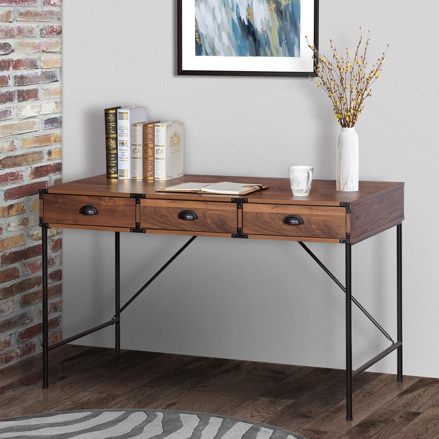 Amazon.com: AGHDECO Computer Drawers Writing Desk for Home Office, 59 ...