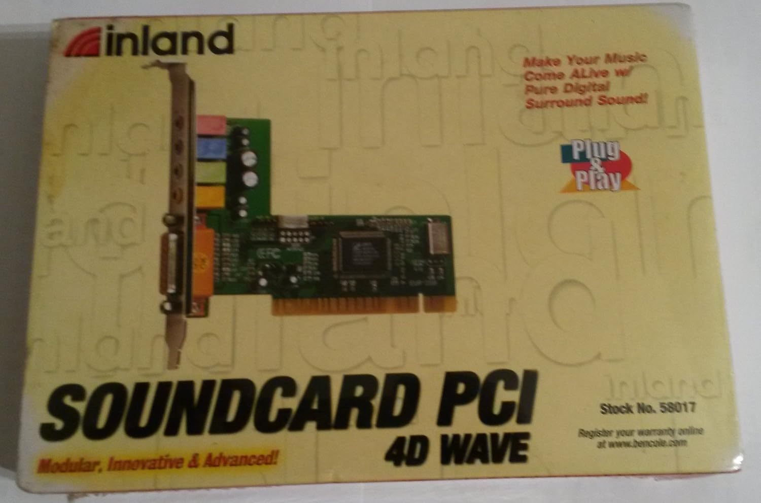 Inland Thunder Sound PCI Sound Card - 4 Channel (4.1 Wavetable ...