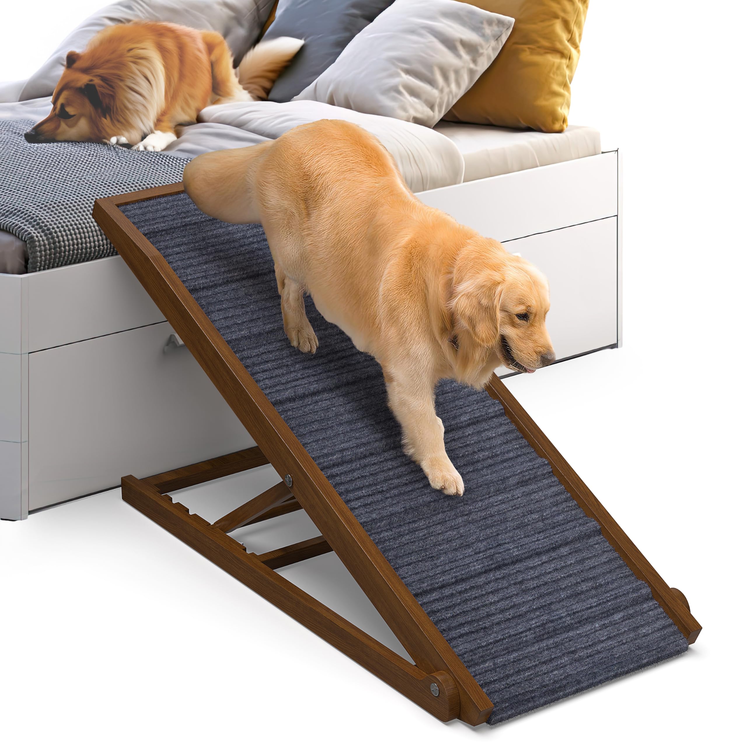 Amazon.com: PATHOSIO PETS Dog Ramp for Bed Small Dog to Medium Dog ...