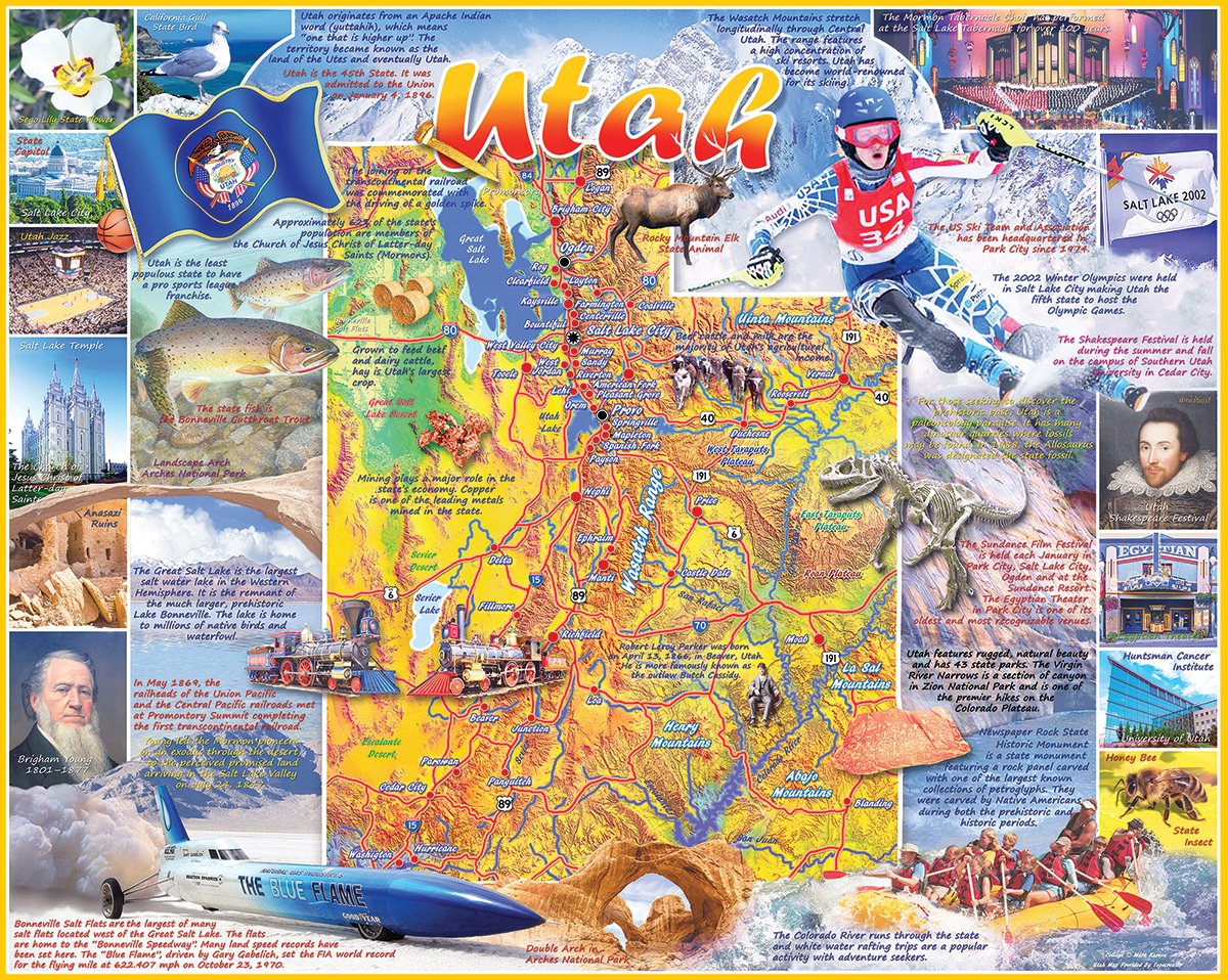 Buy White Mountain Puzzles Utah - 1000 Piece Jigsaw Puzzle Online at ...