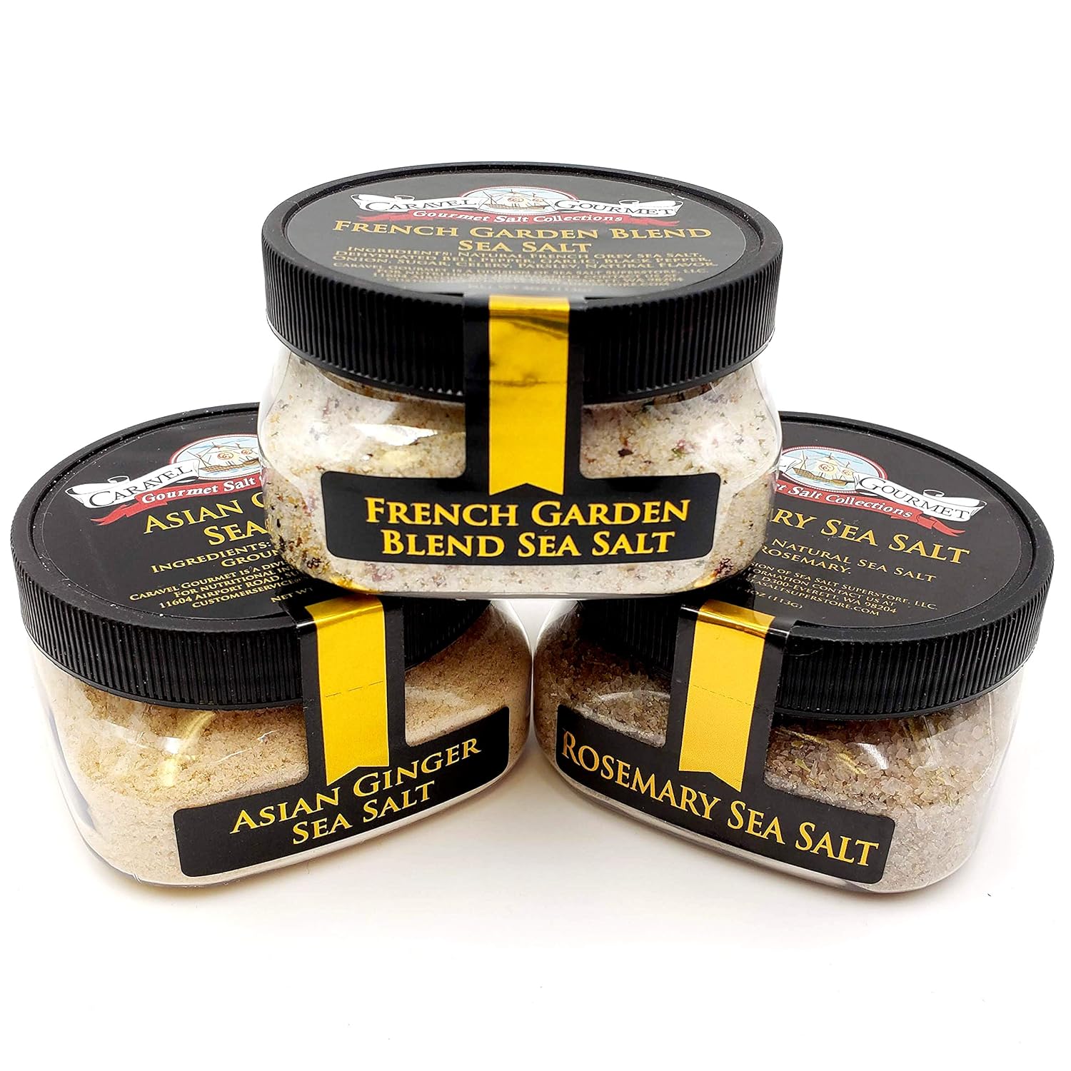 Amazon.com : Herb Garden Sea Salt Collection 3-Pack: Rosemary, Asian ...