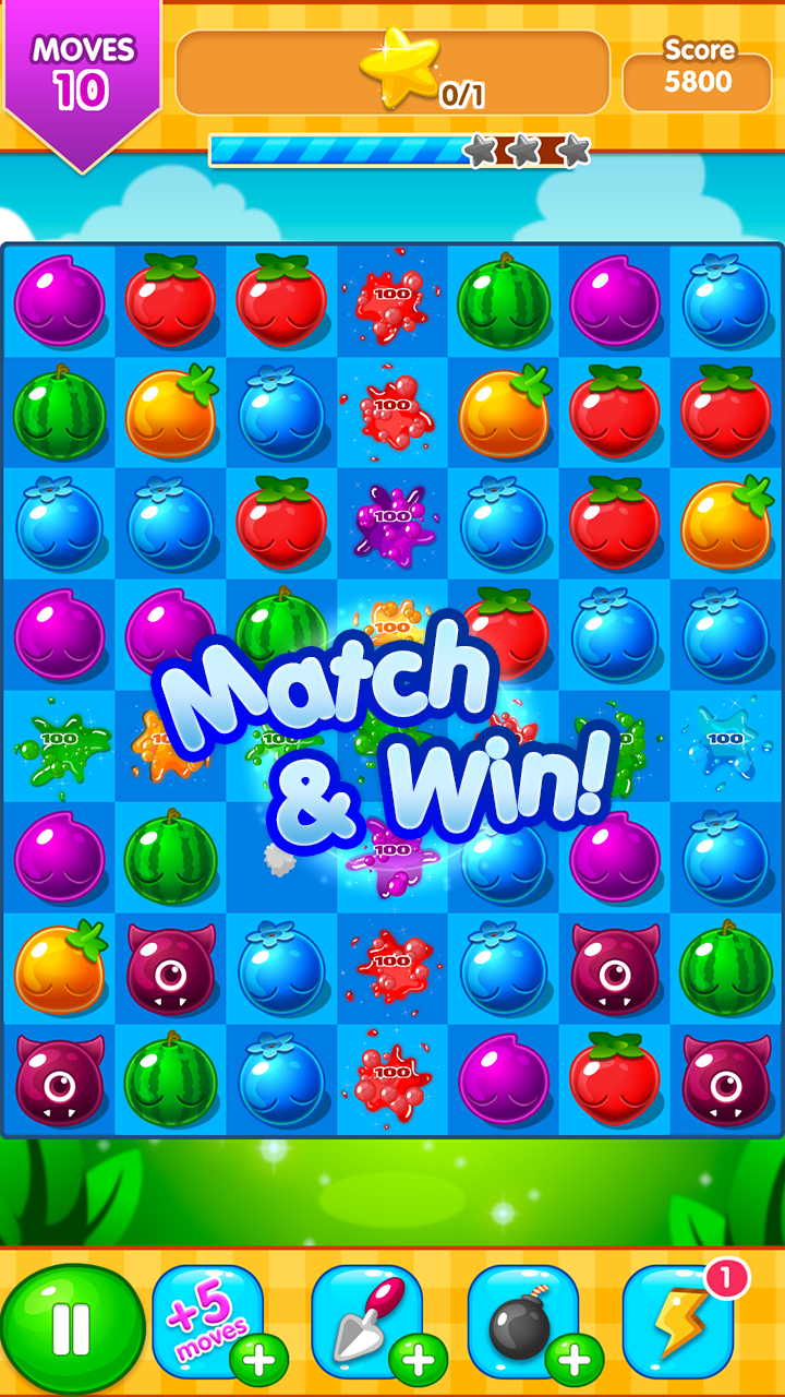 Fruit Splash - Match 3 Connect Three Games - App on Amazon Appstore