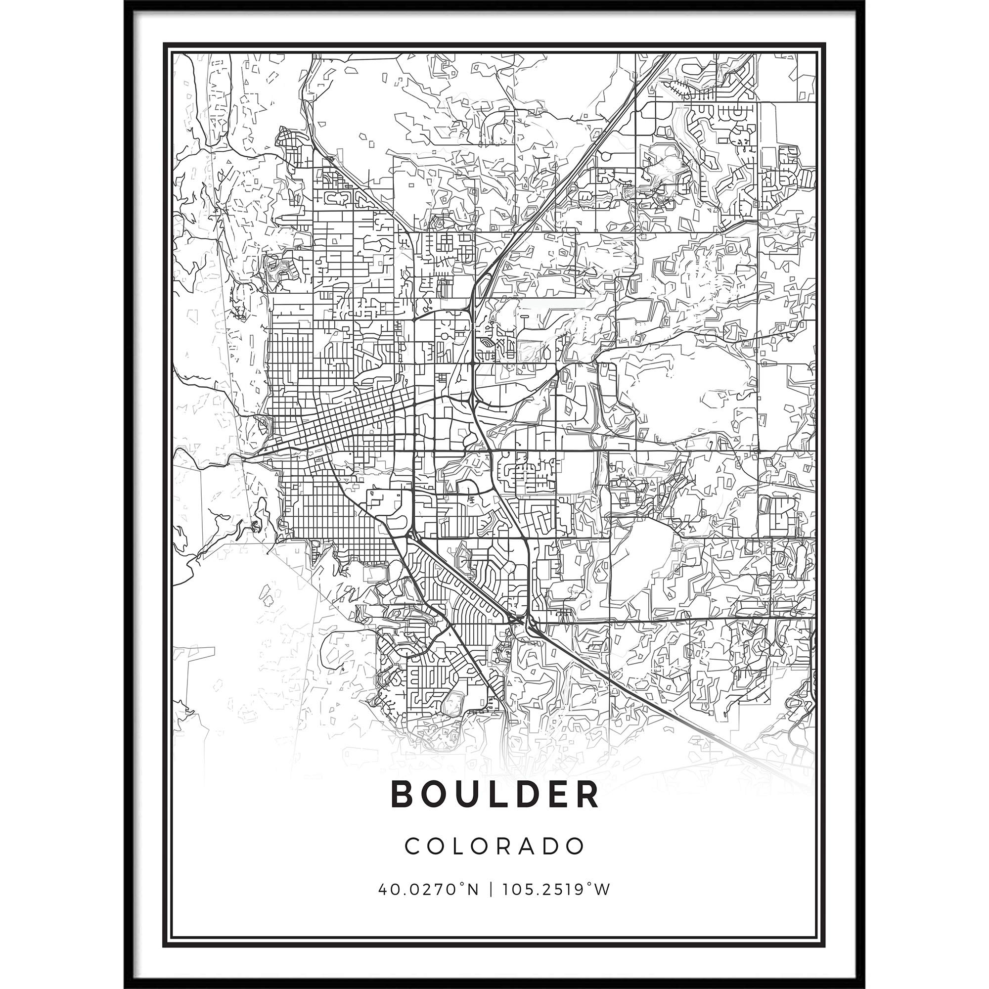 Boulder Colorado Map With Cities