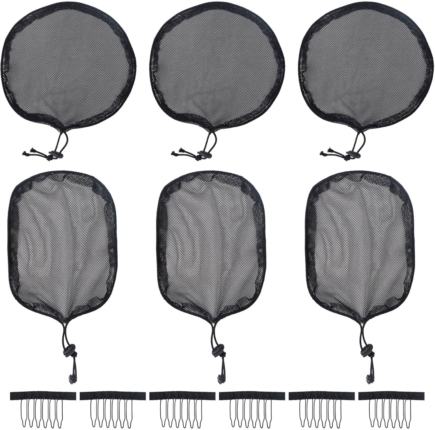 Amazon.com: Framendino, 6 Pieces Weaving Wig Cap Elastic Drawstring ...